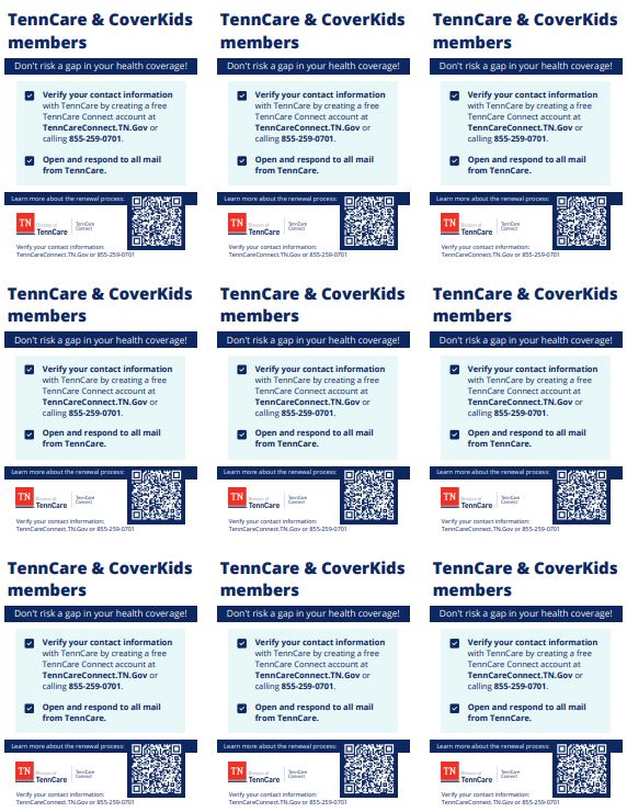TennCare Redetermination Graphics and Posters | TNAAP